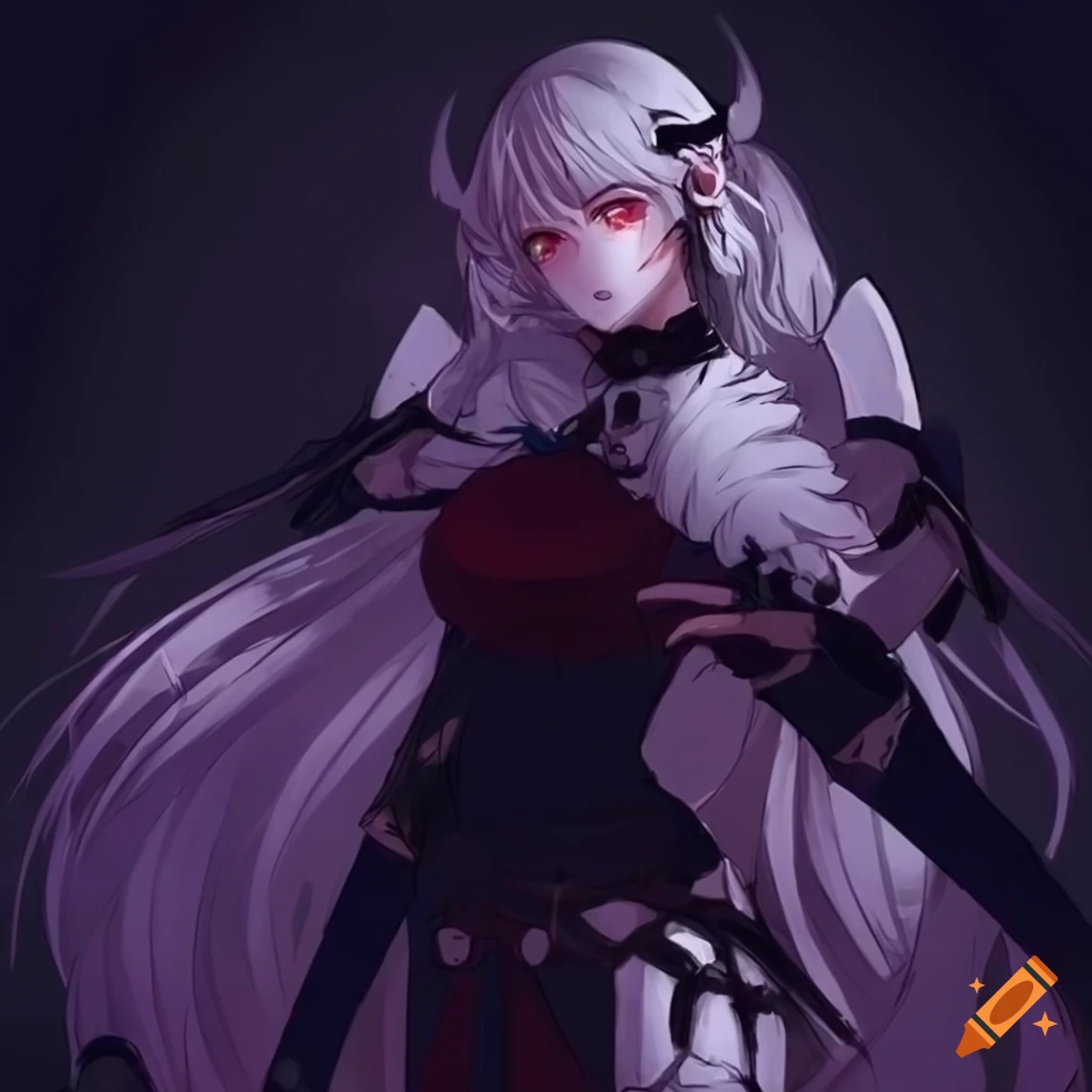 Female goth paladin aesthetic anime art on Craiyon