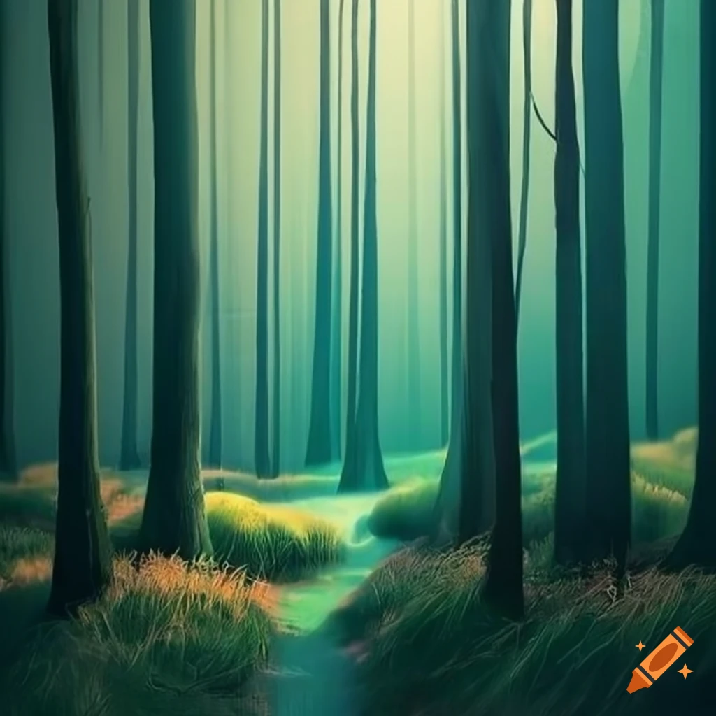 Dreamy forest on Craiyon