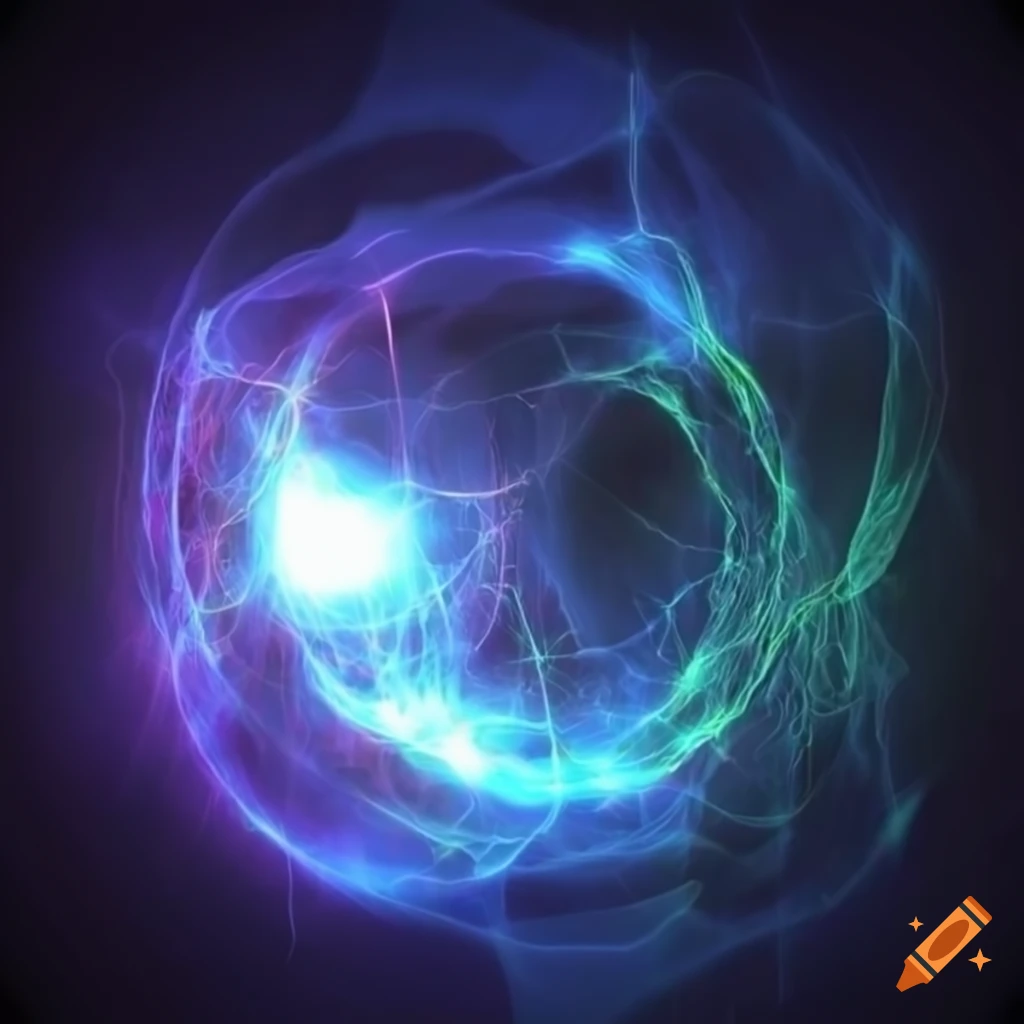 Artistic representation of an energy particle in a field of light with ...