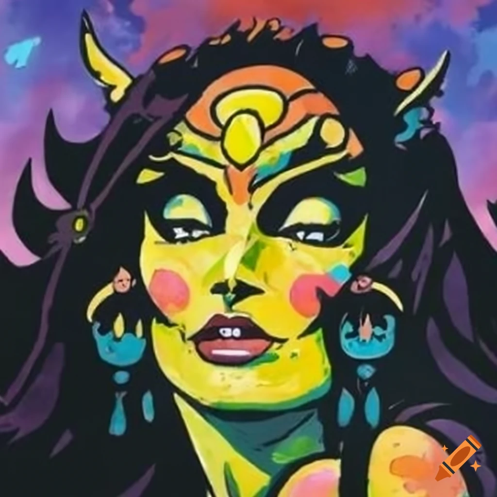 Frazetta masterpiece of a fierce witch priestess in exotic settings on ...