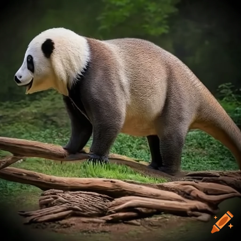 Dinosaur with panda-like features on Craiyon