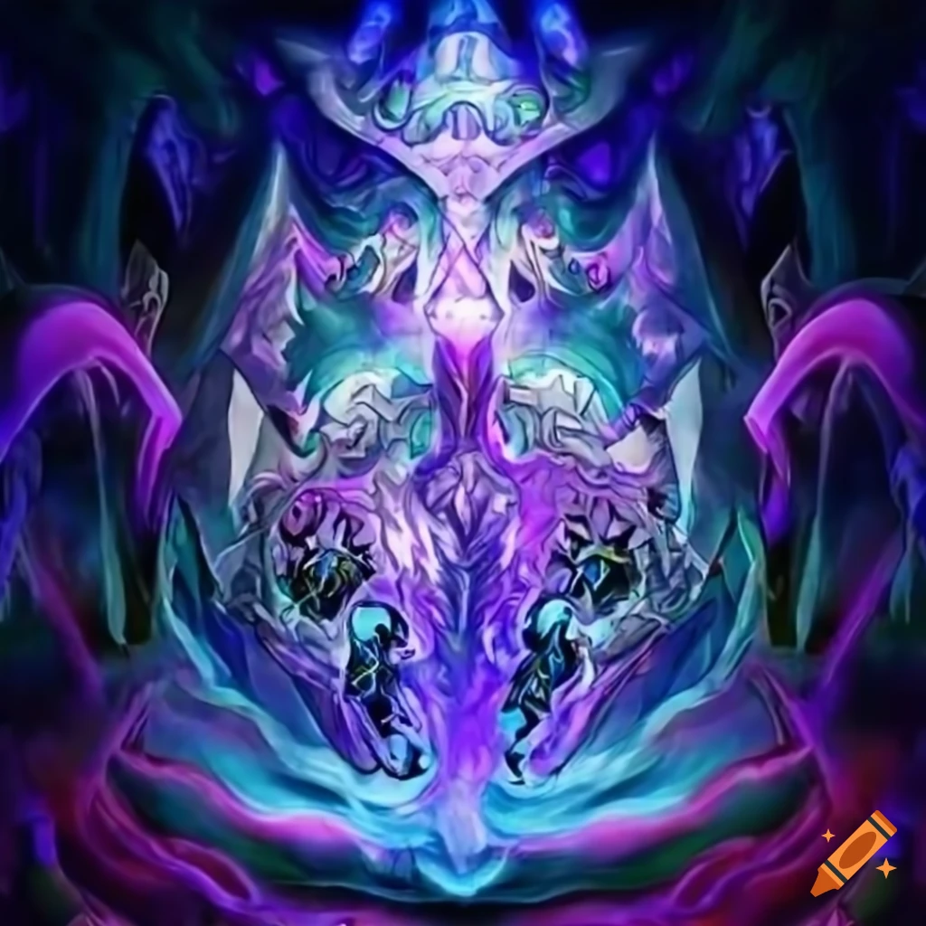 Art inspired by the magical world of yugioh, featuring the temporal nexus in harmony with time ...