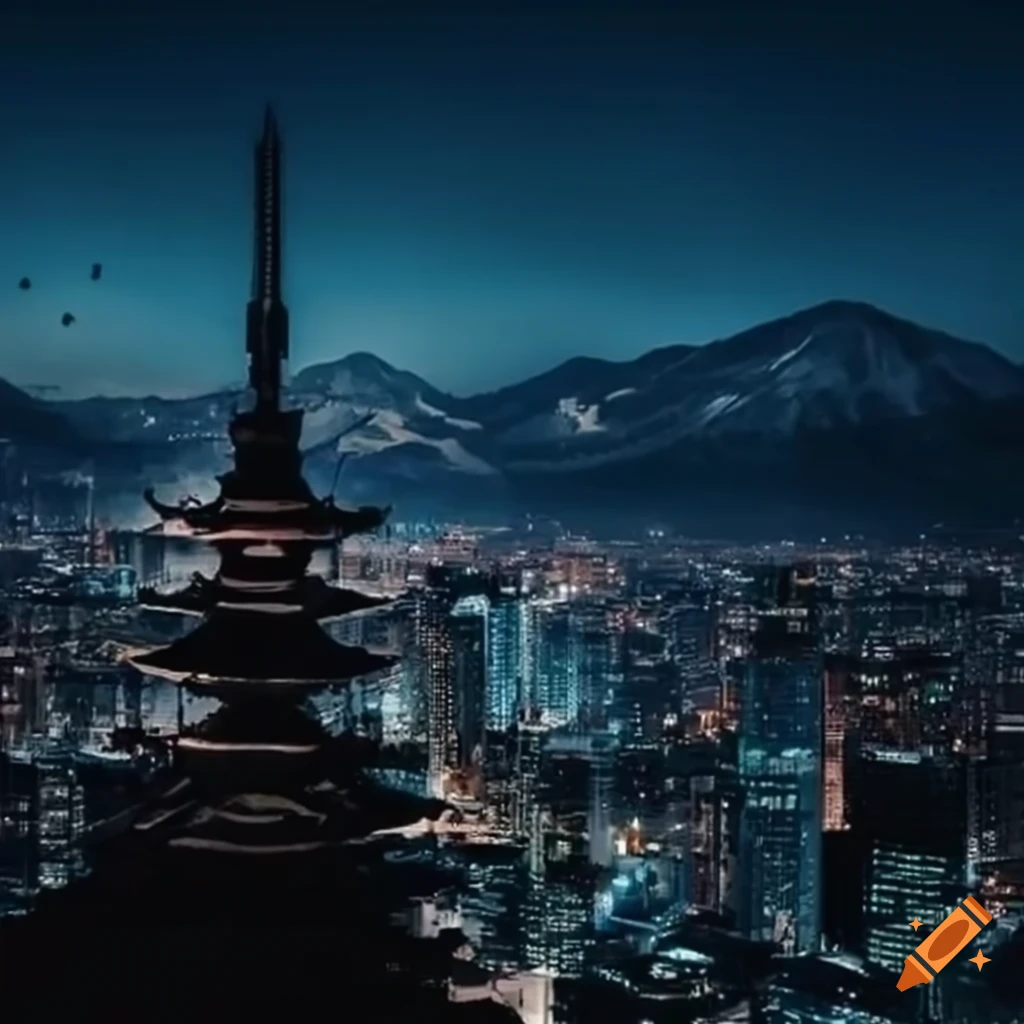 Cityscape of japan on Craiyon