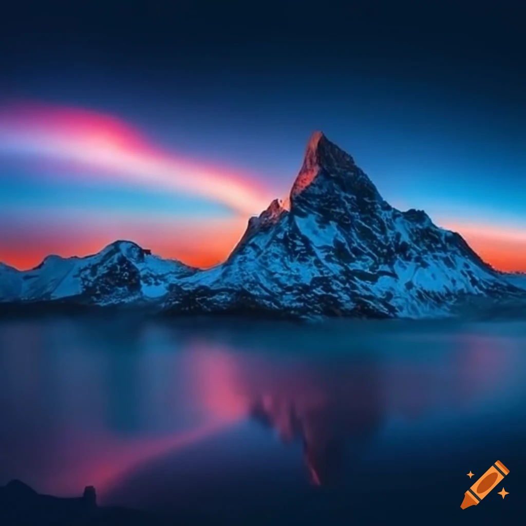 Endless mountain landscape on Craiyon