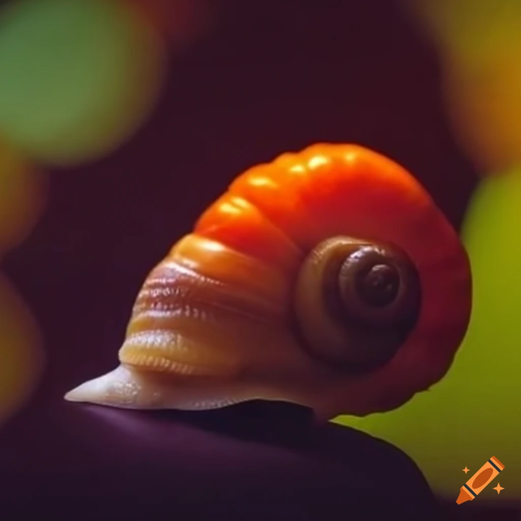 Capsicum snail in neon lights on Craiyon