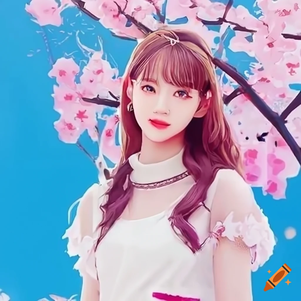 Spring-themed idol group on Craiyon