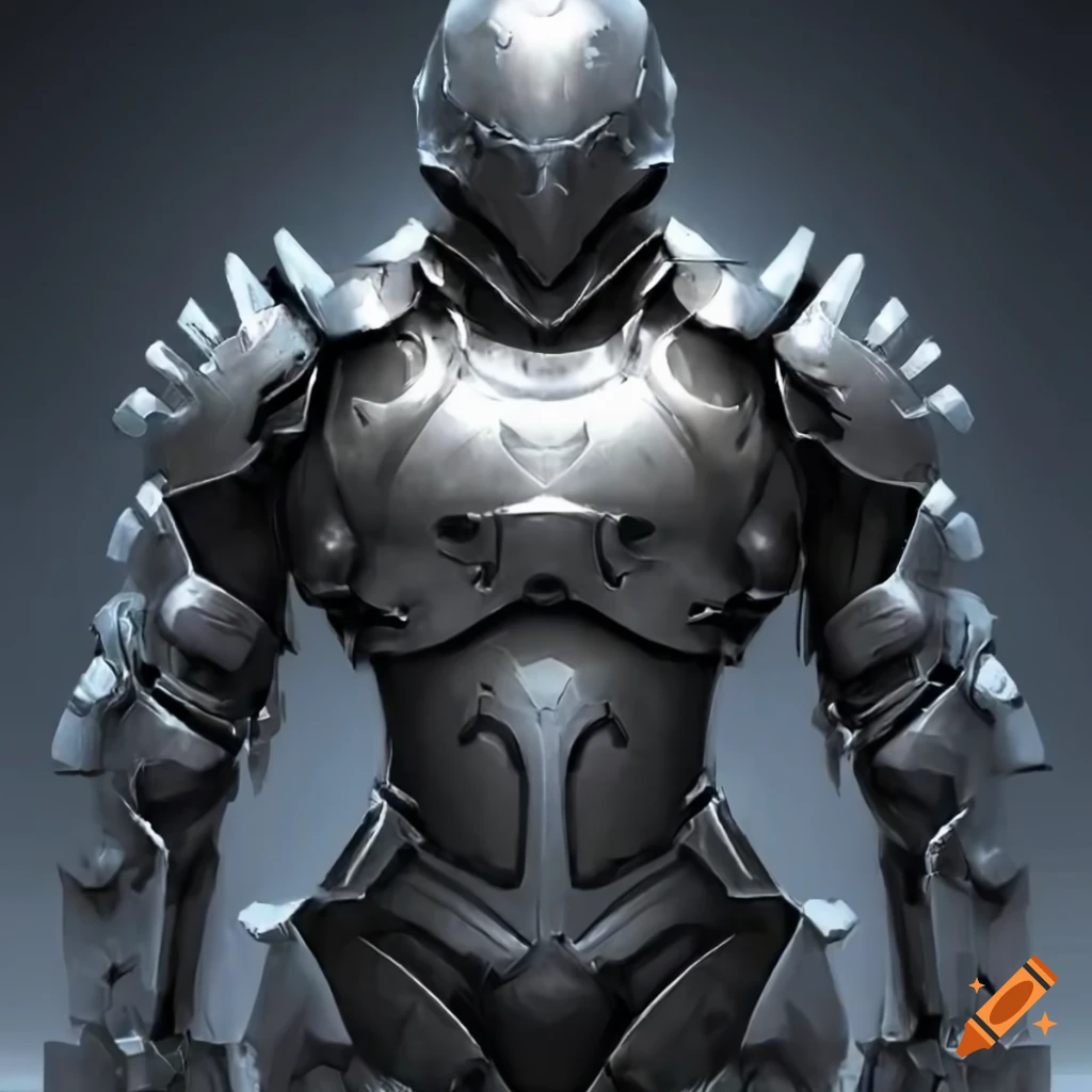Futuristic knight armor torso on Craiyon