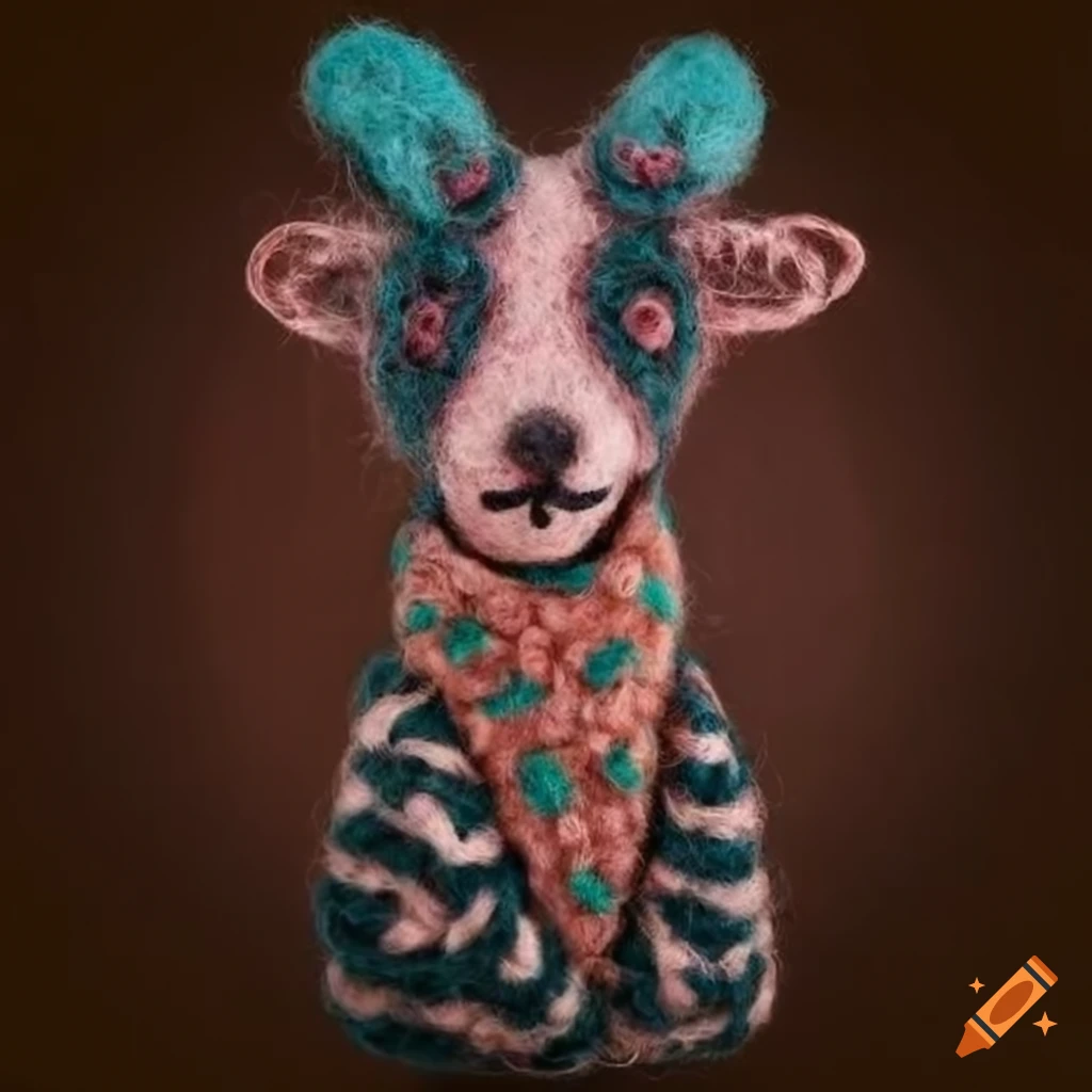 Felted wall creatures in intricate african outfits on Craiyon