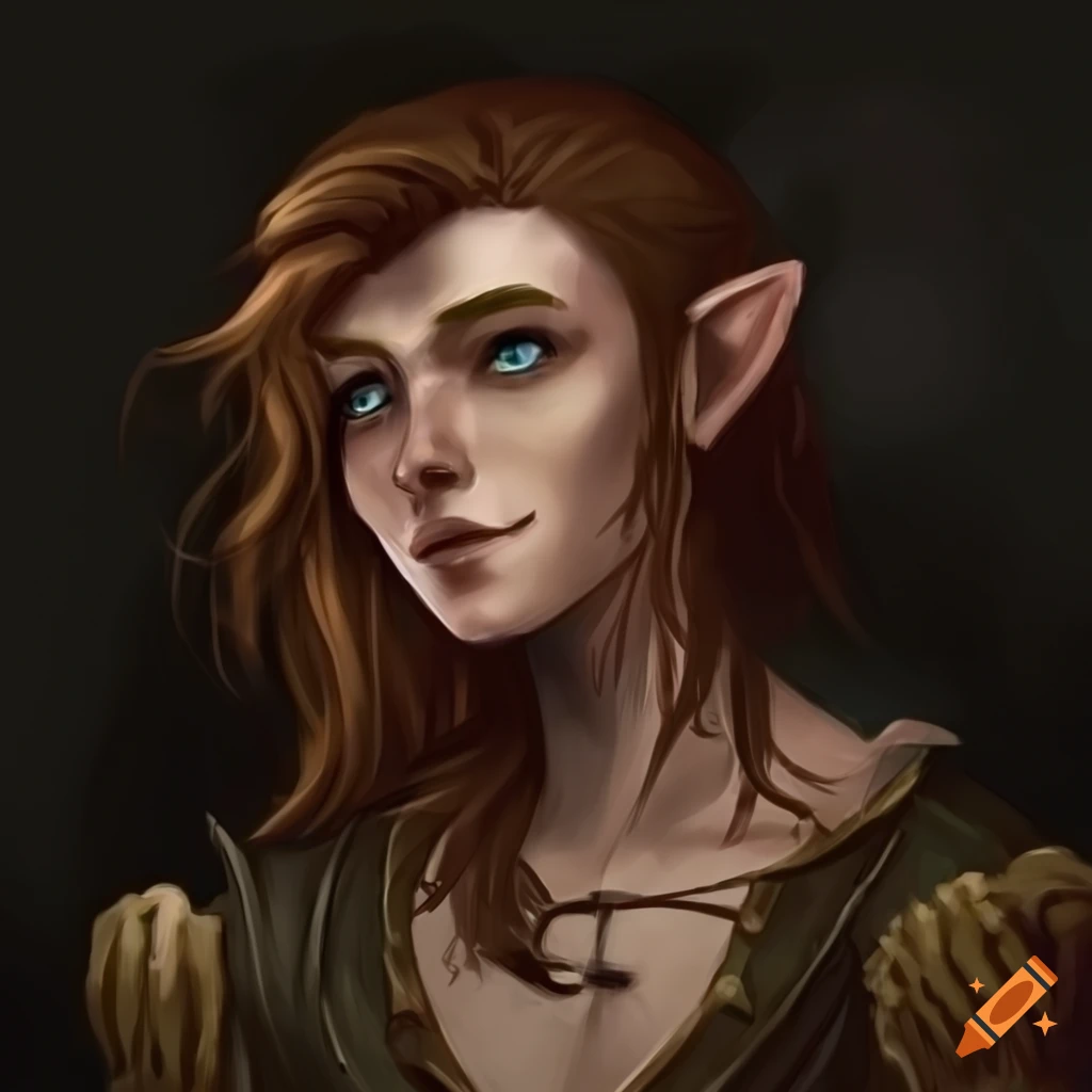 Half elf non binary person on Craiyon