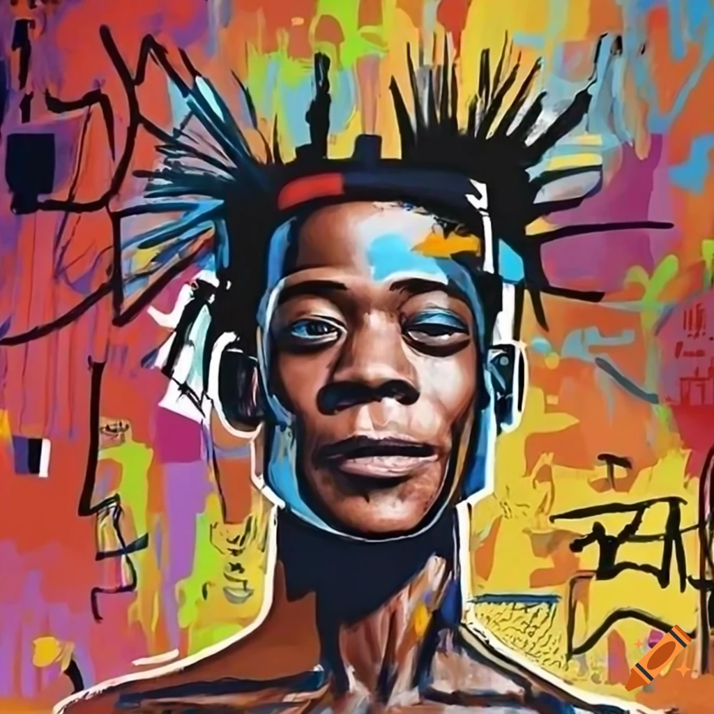 Artwork inspired by jean-michel basquiat on Craiyon