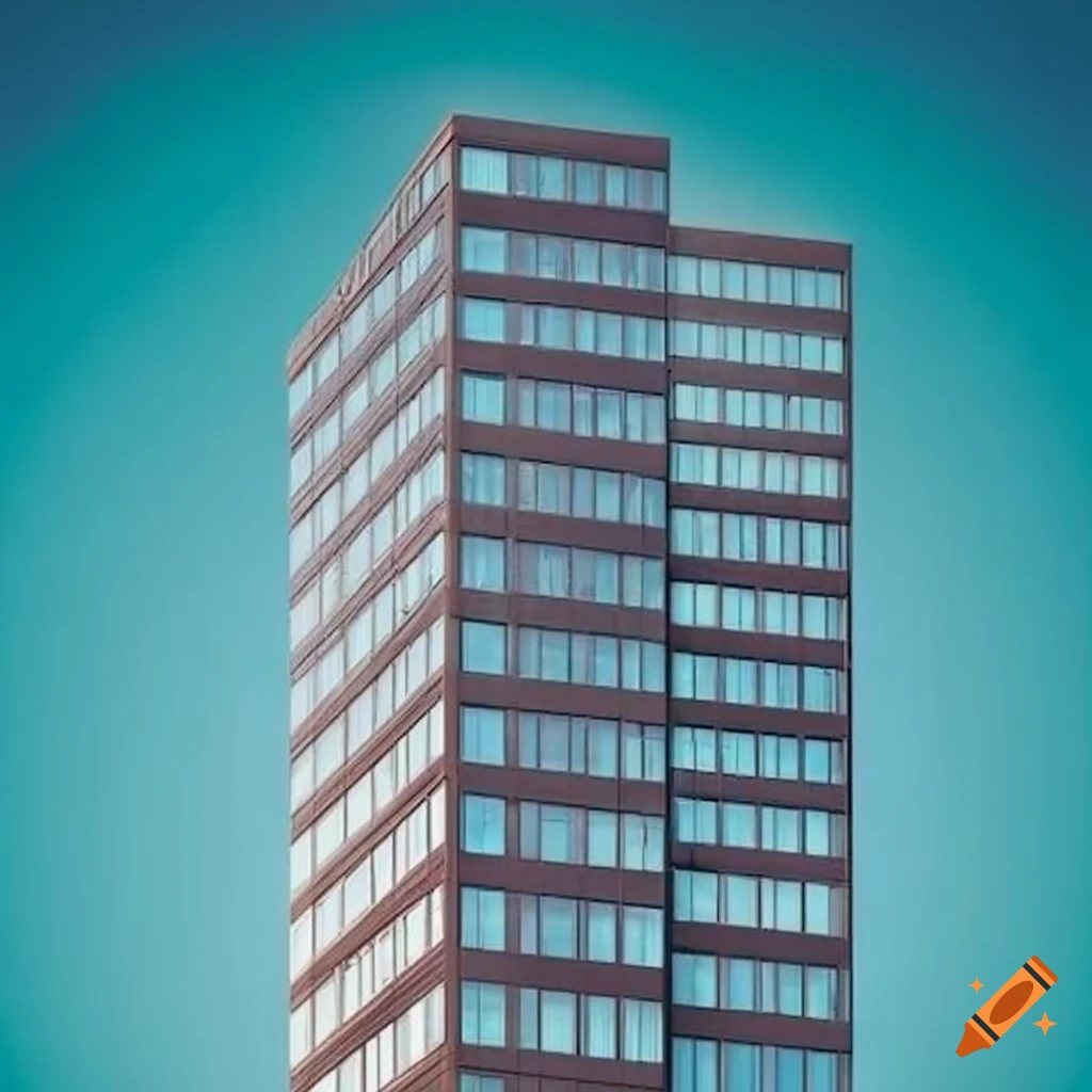 Office building with a sign 'lending club' on top on Craiyon