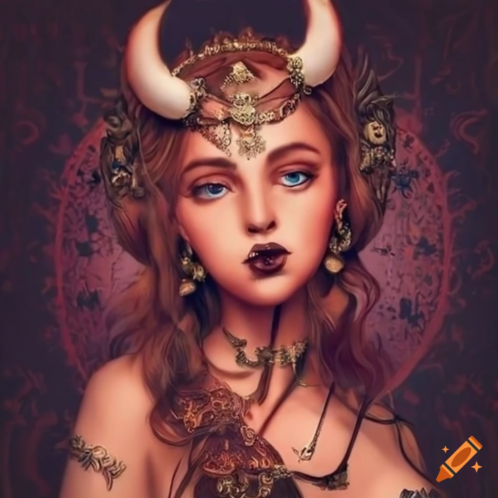 Renaissance-inspired cute devil goddess on Craiyon