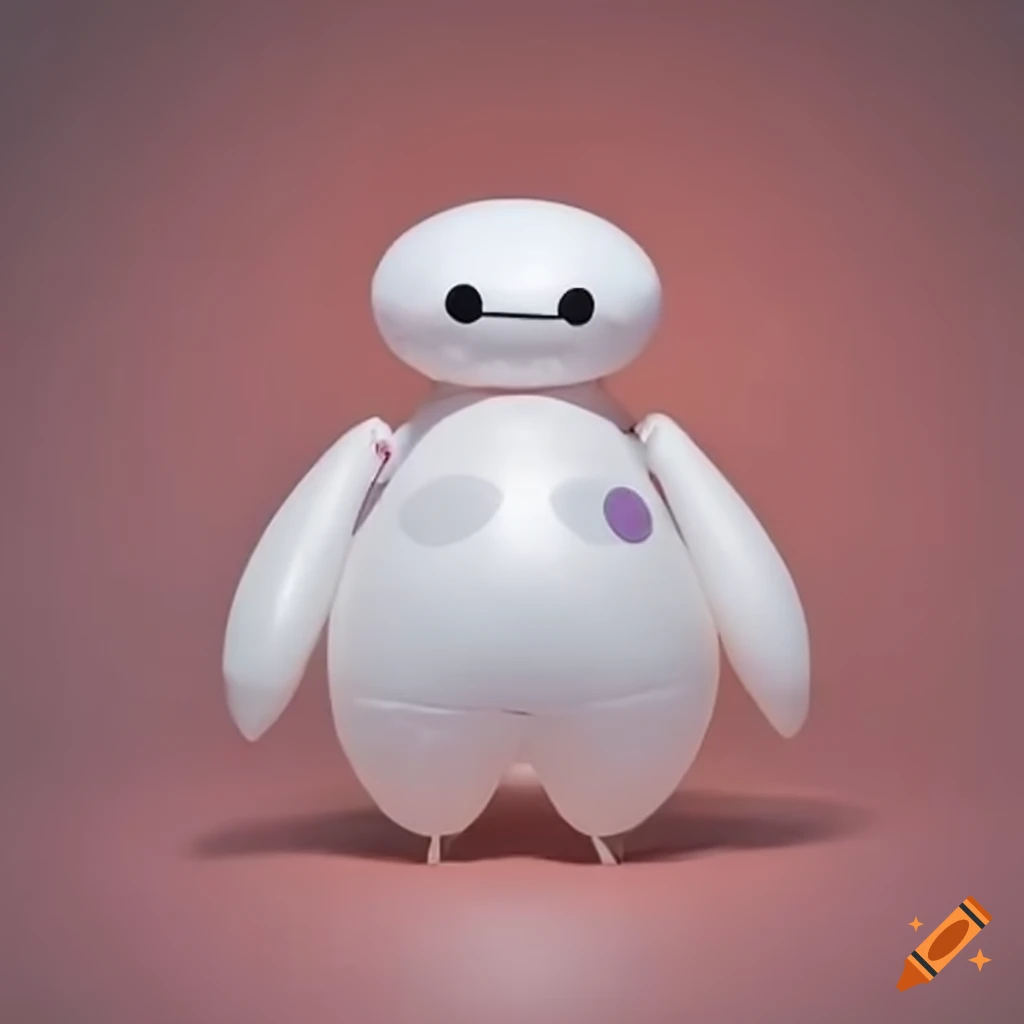Cute white balloon robot with sensors on the chest resembling Baymax on ...