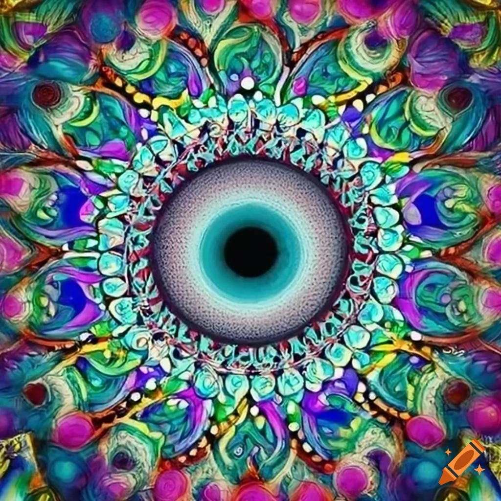 Mandala art on human eye on Craiyon