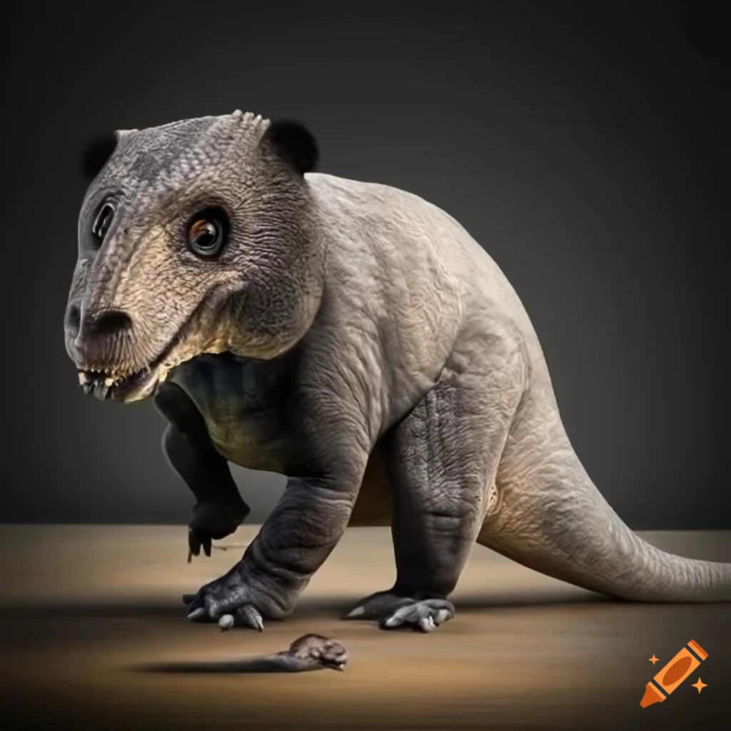 Dinosaur with panda-like features on Craiyon