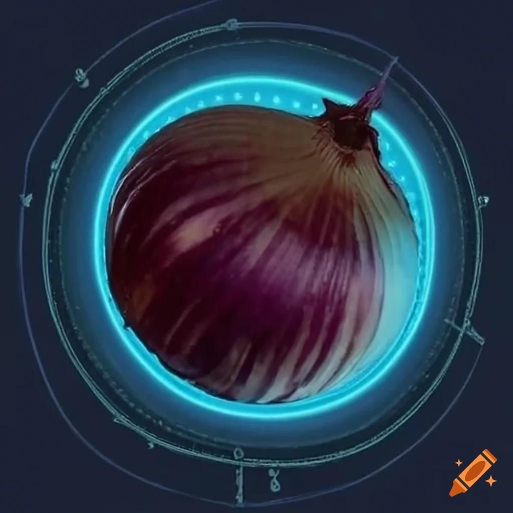 Illustration of an onion planet on Craiyon