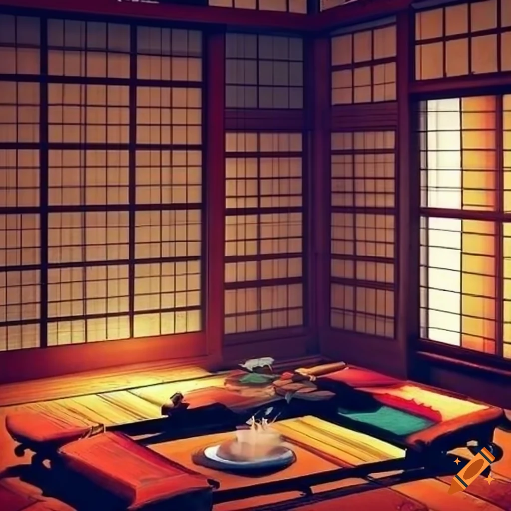 Traditional japanese samurai room on Craiyon