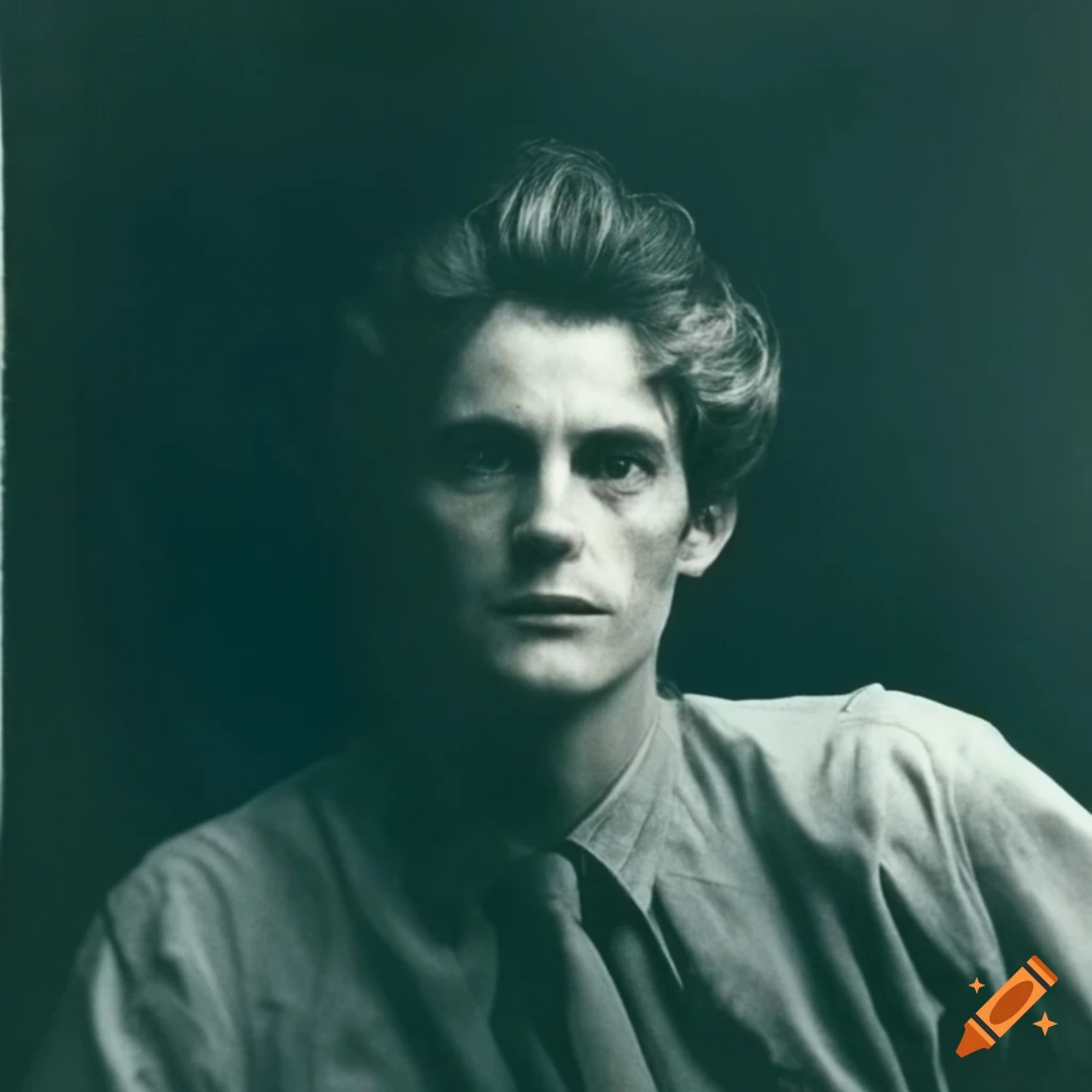 Man photographer in vintage 1980's attire on Craiyon