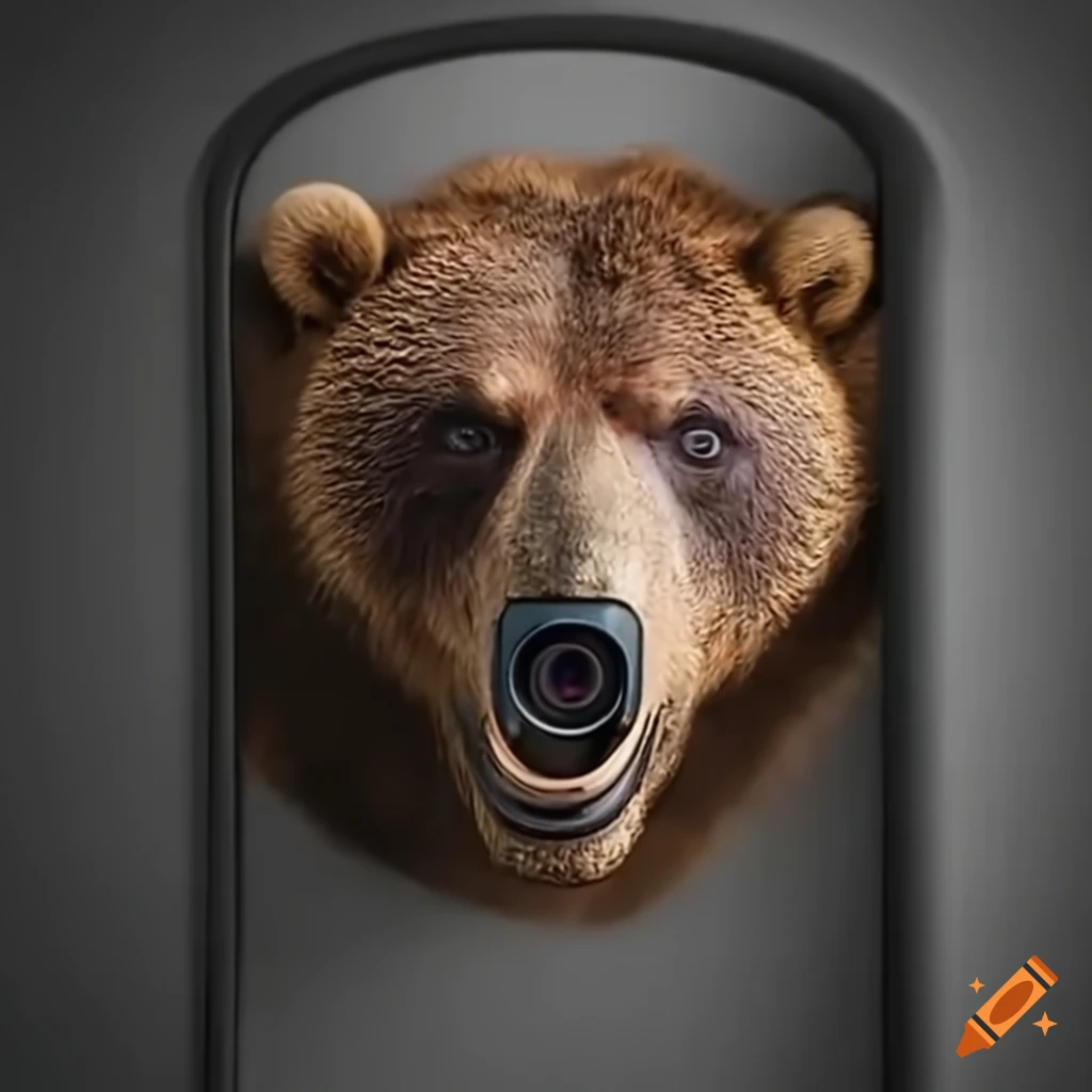 Surprising bear captured on ring doorbell camera on Craiyon