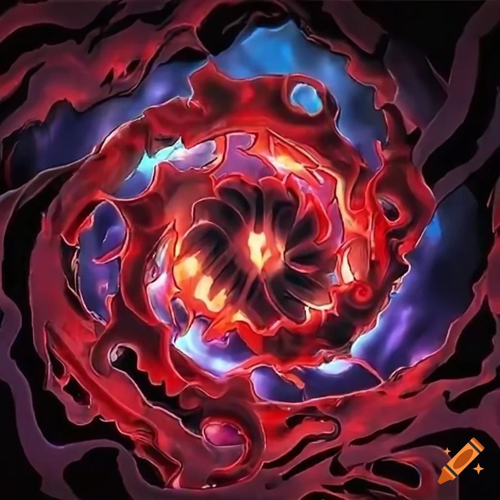 Yugioh fusion spell polymerization in Crimson Red and Black Fire spiral ...