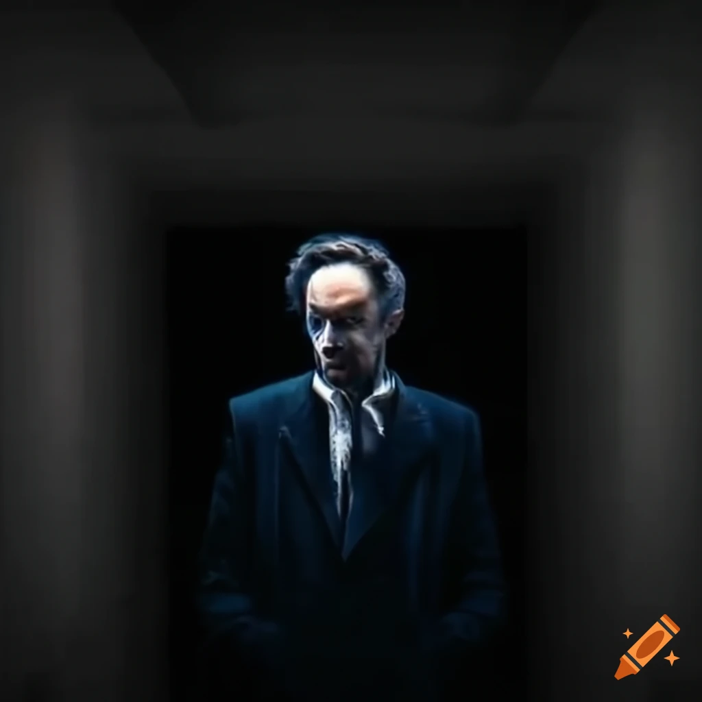 Man staring into tv static on Craiyon