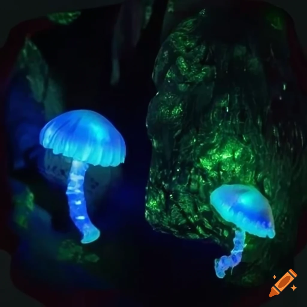 Vibrant fantasy forest with glowing fungus and animated plant life on ...