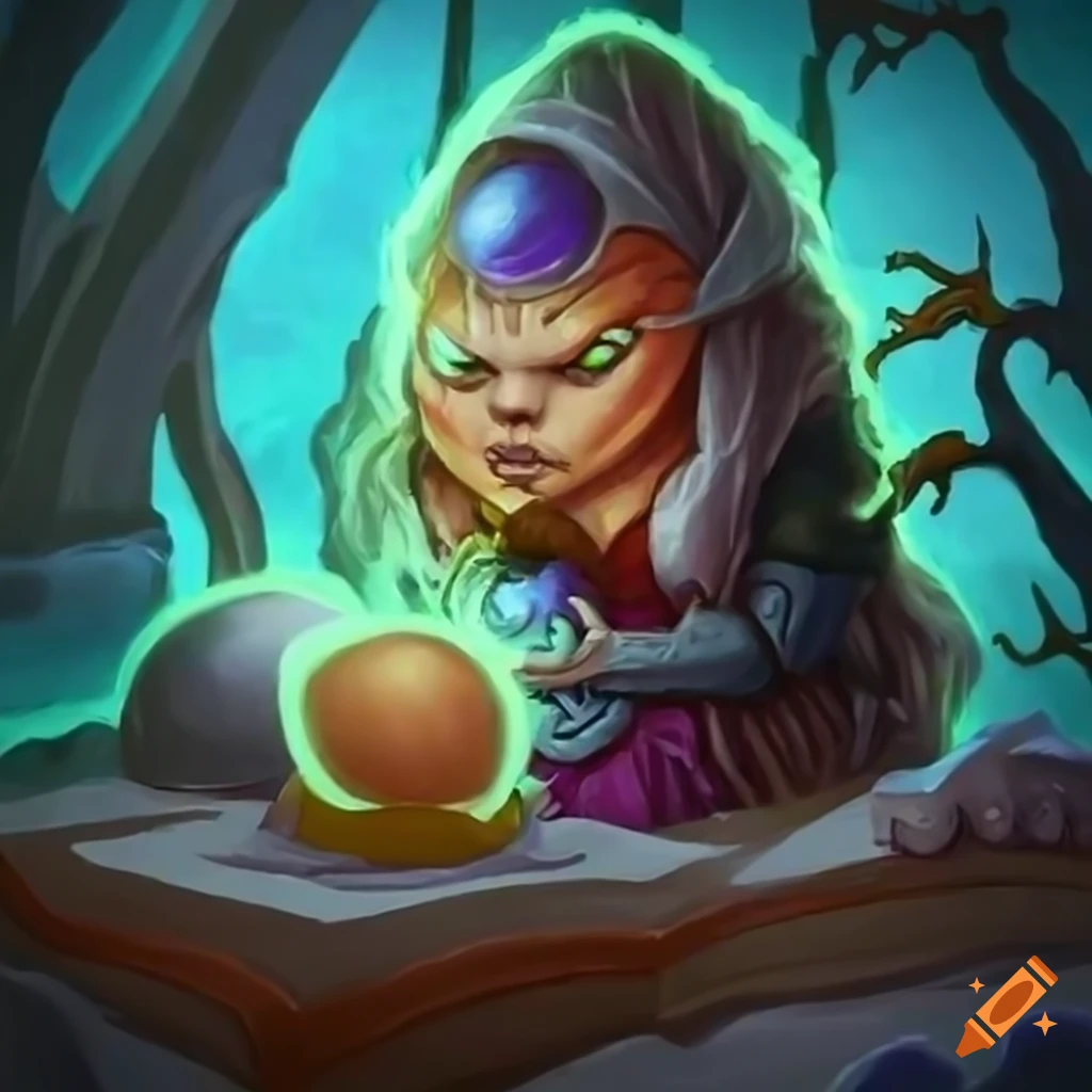 Hearthstone art featuring a mother egg person on Craiyon