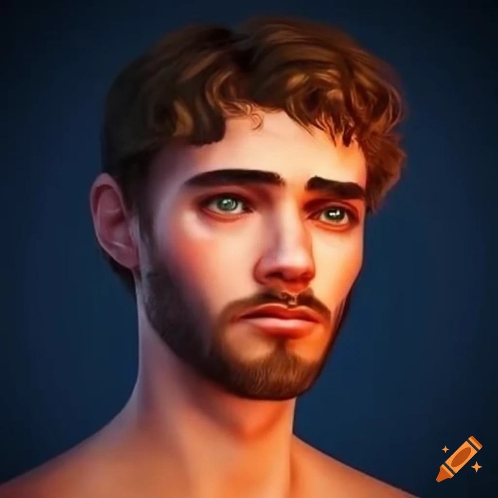 Realistic male profile picture with a timeless vibe on Craiyon