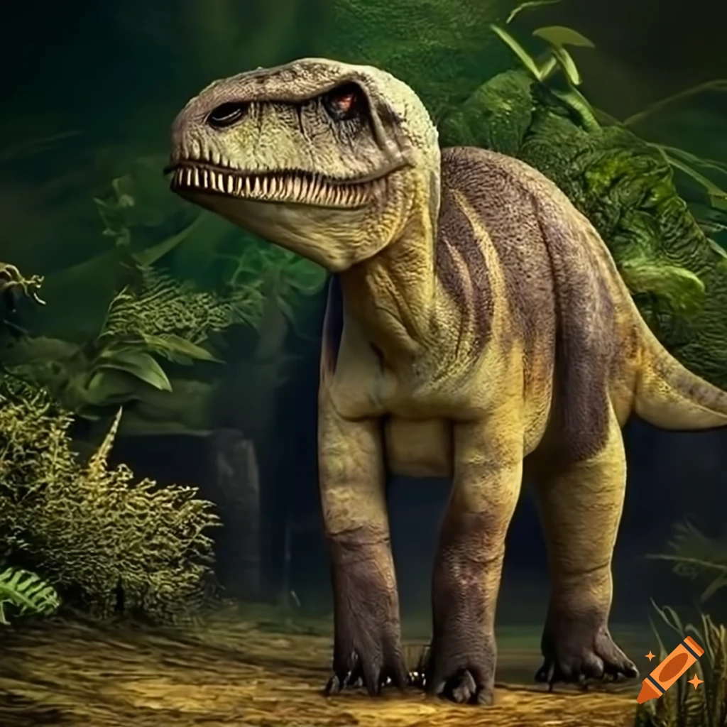 Dinosaur with panda-like features on Craiyon