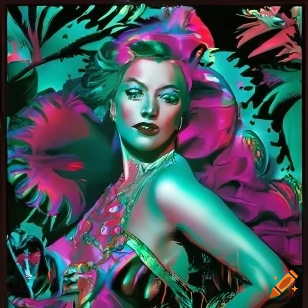 Vivacious tropical iridescent image from the noir graphic novel with ...