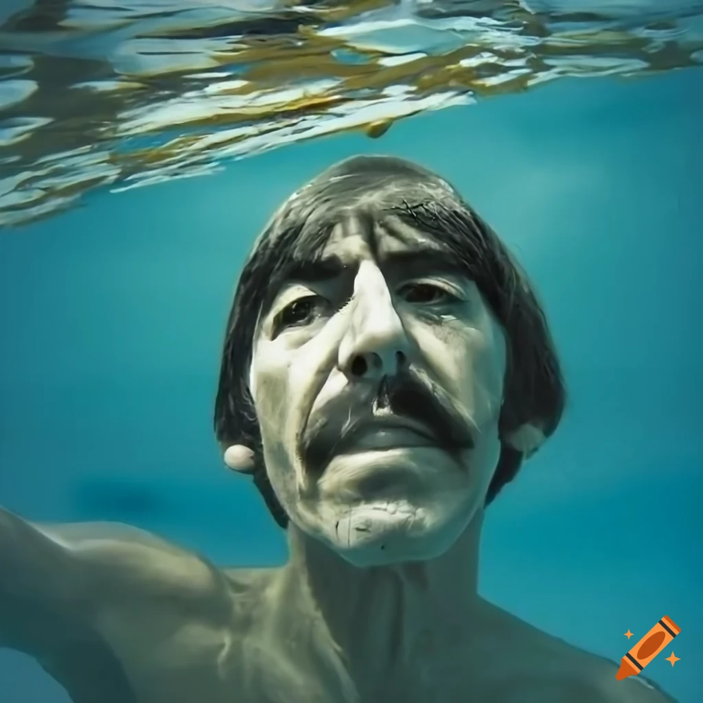 Underwater close-up portrait of george harrison in a sunny swimming ...
