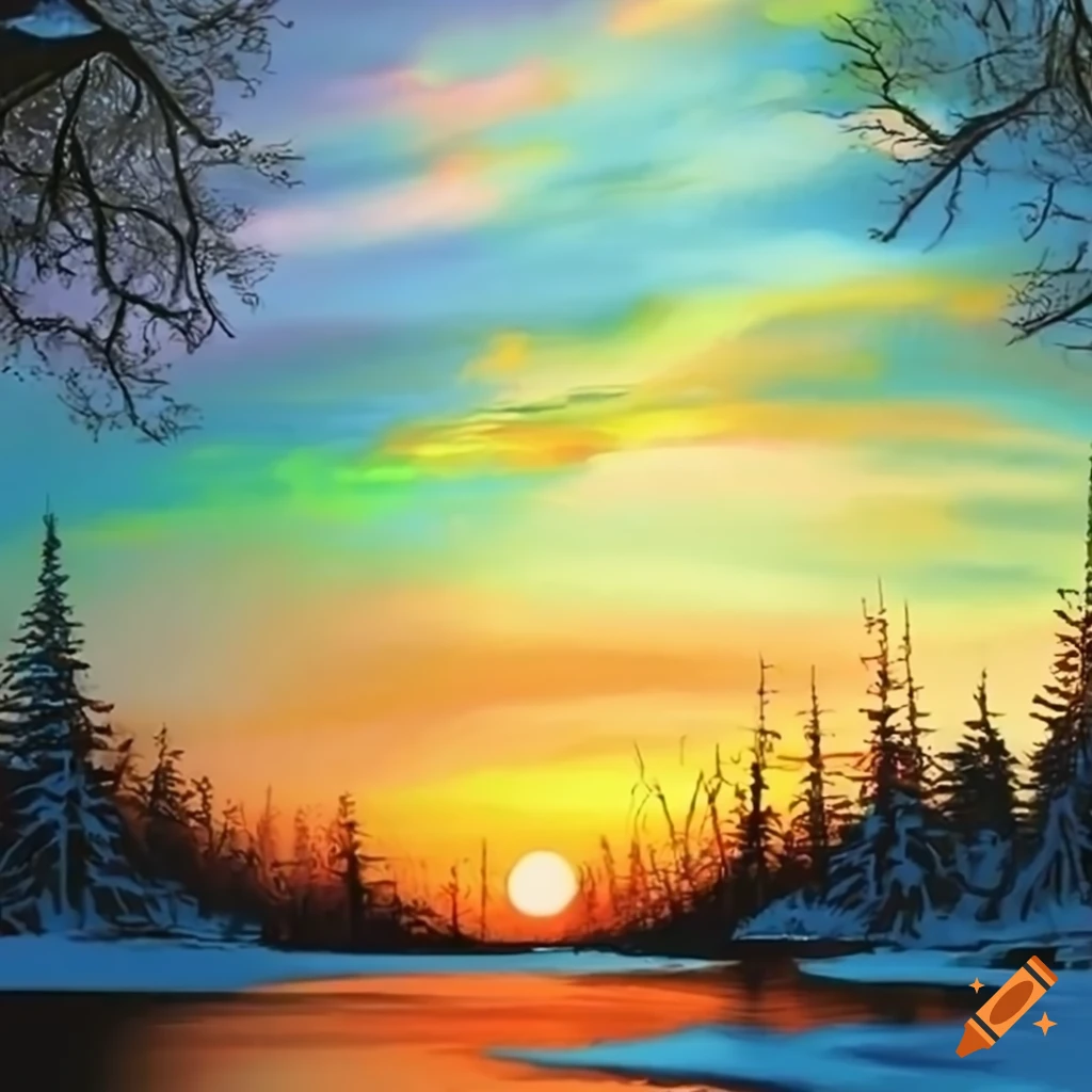 Spray painting landscape on Craiyon