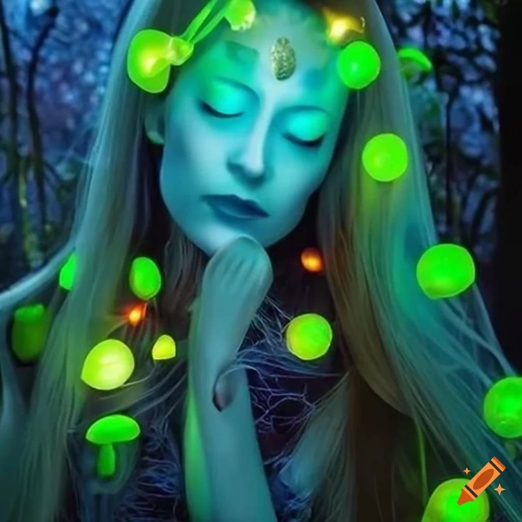 Vibrant fantasy forest with animated plant life and glowing fungus on ...