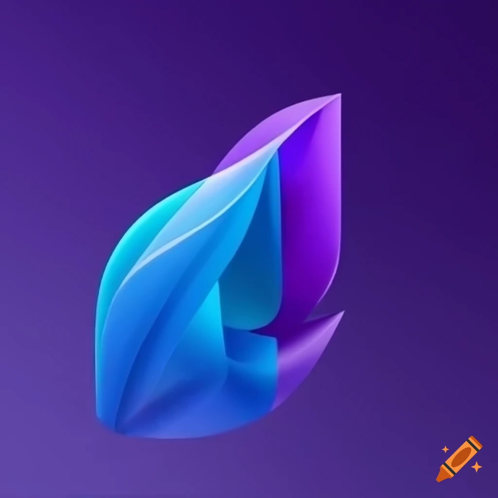 Sleek and cutting-edge Windows 11 logo with blue and purple color ...
