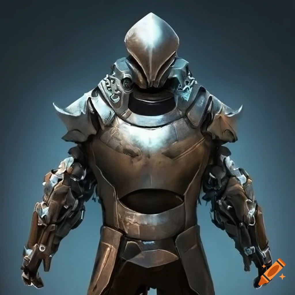 Futuristic knight armor torso chest on Craiyon