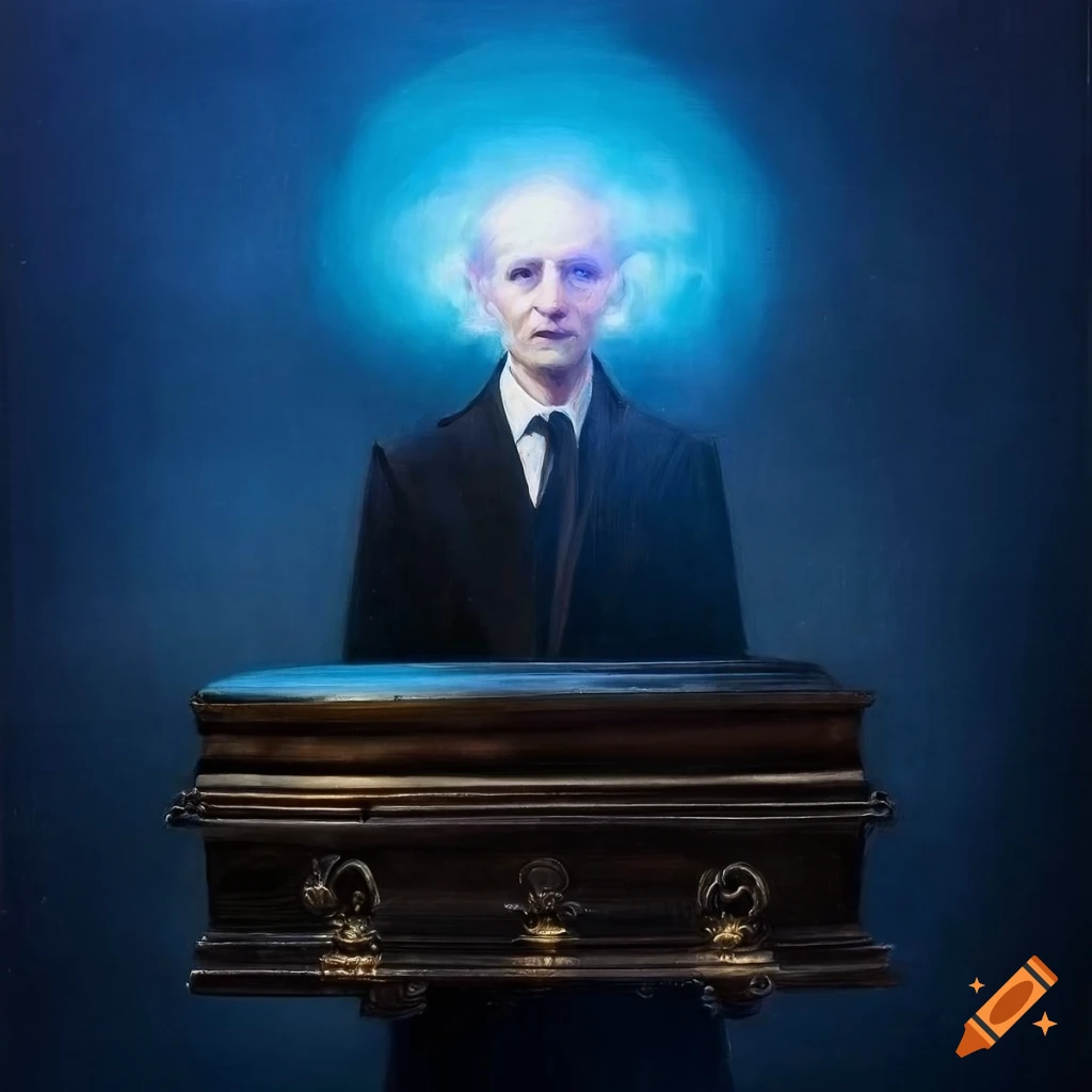 Old master style oil painting with mystical symbols and warm atmosphere ...