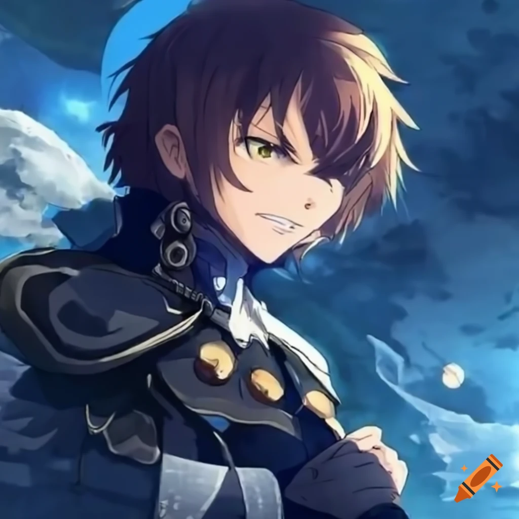 Sovereign commander of an airship in anime style on Craiyon