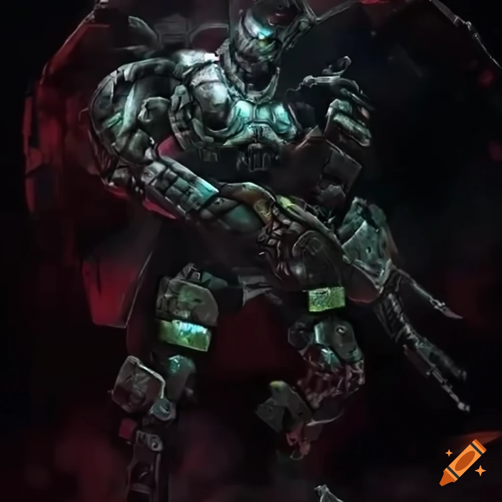 Corrupted sniper machine robot on Craiyon