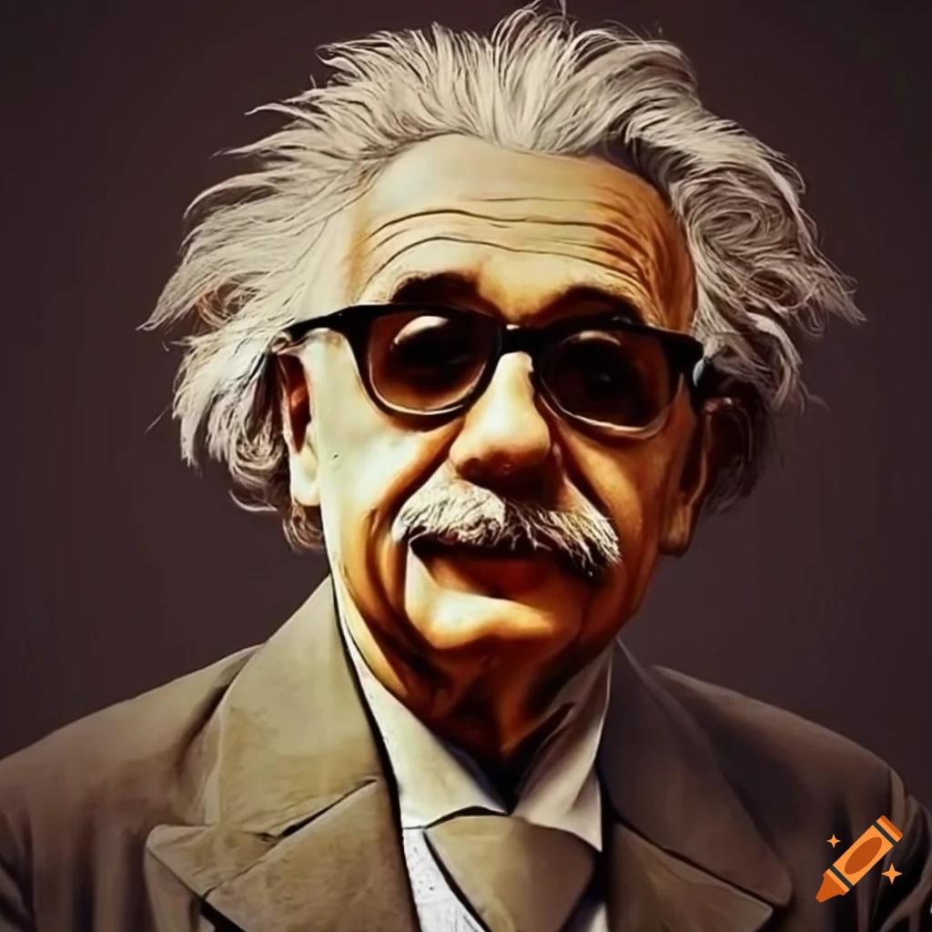 Albert einstein wearing sunglasses with a badass style on Craiyon