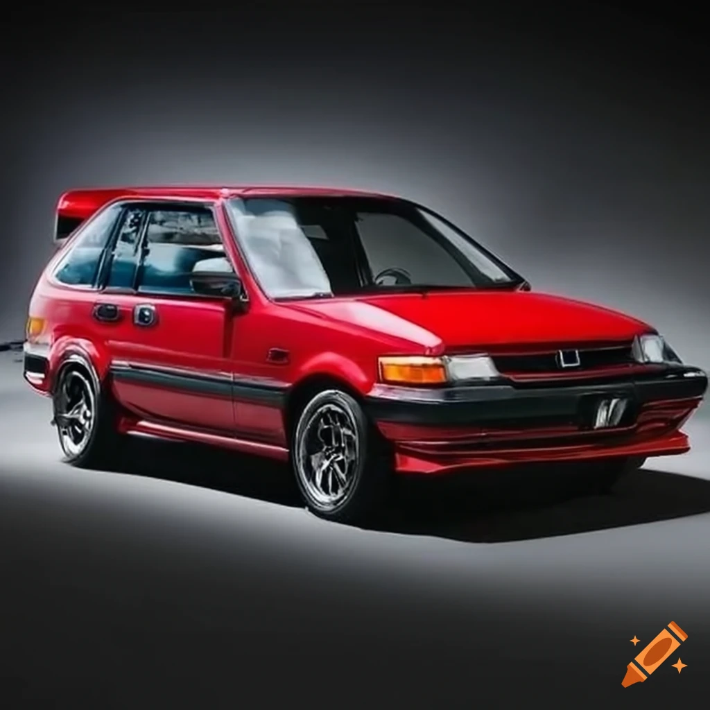 Honda civic and toyota tercel hatchback hybrid on Craiyon