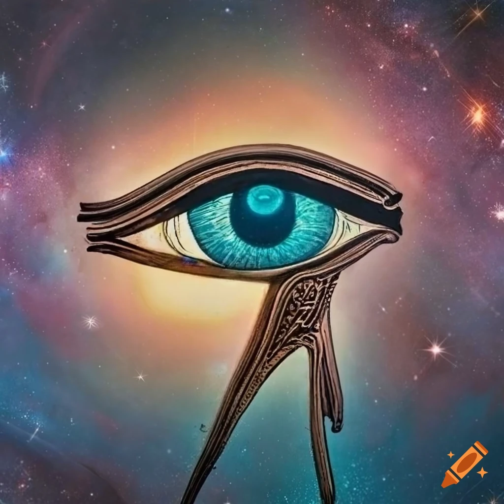 Illustration of the egyptian eye representing the vast depth of the ...