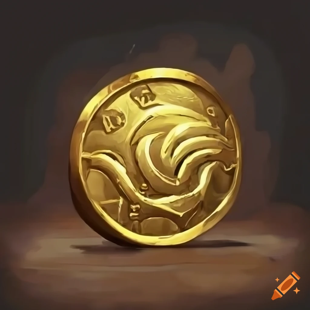 Fantasy gold coins for role-playing games (RPG) on Craiyon