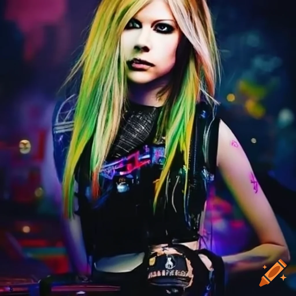 Avril lavigne themed pinball table on Craiyon