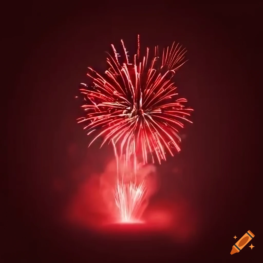 Red fireworks on a card for a card game on Craiyon