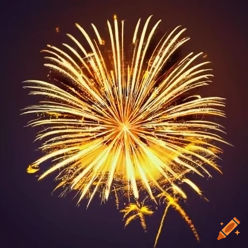 Card for a card game featuring yellow fireworks on Craiyon