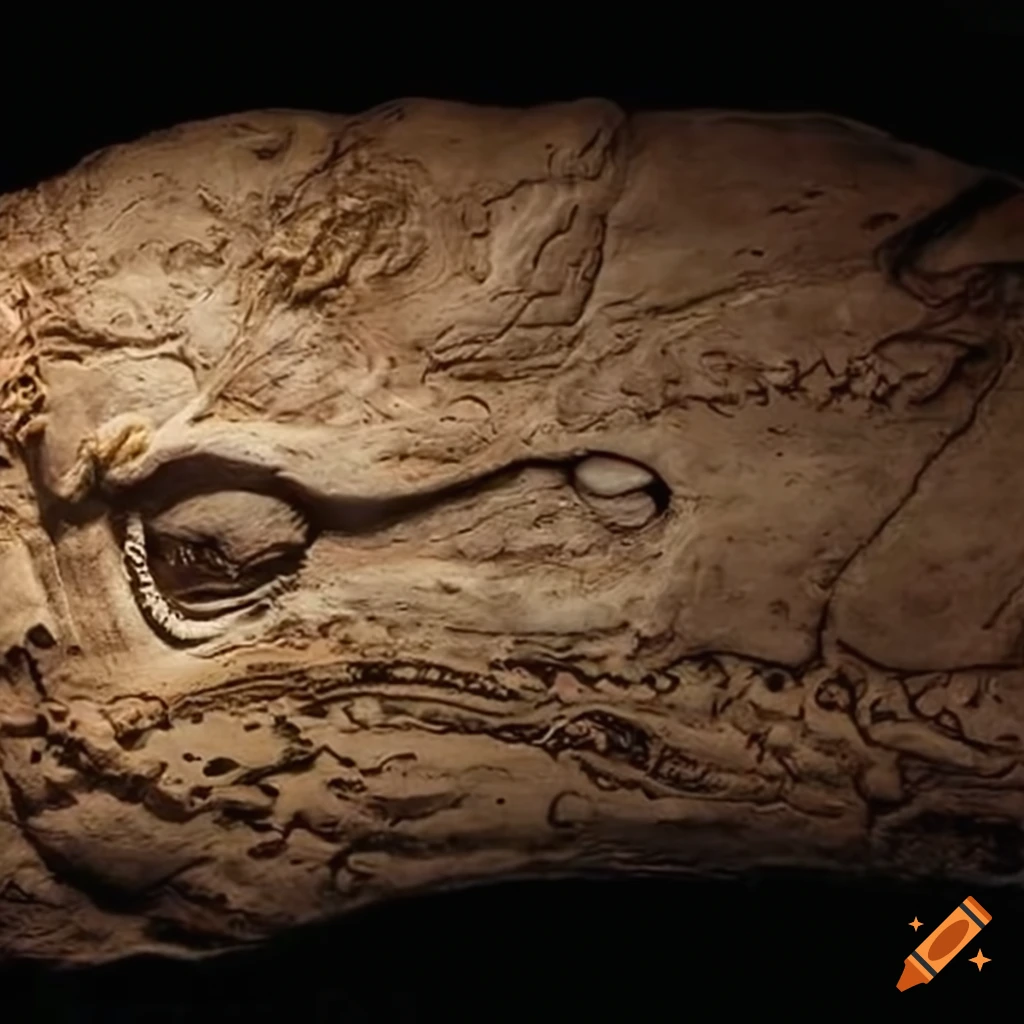 Ancient fossil of a prehistoric creature on Craiyon