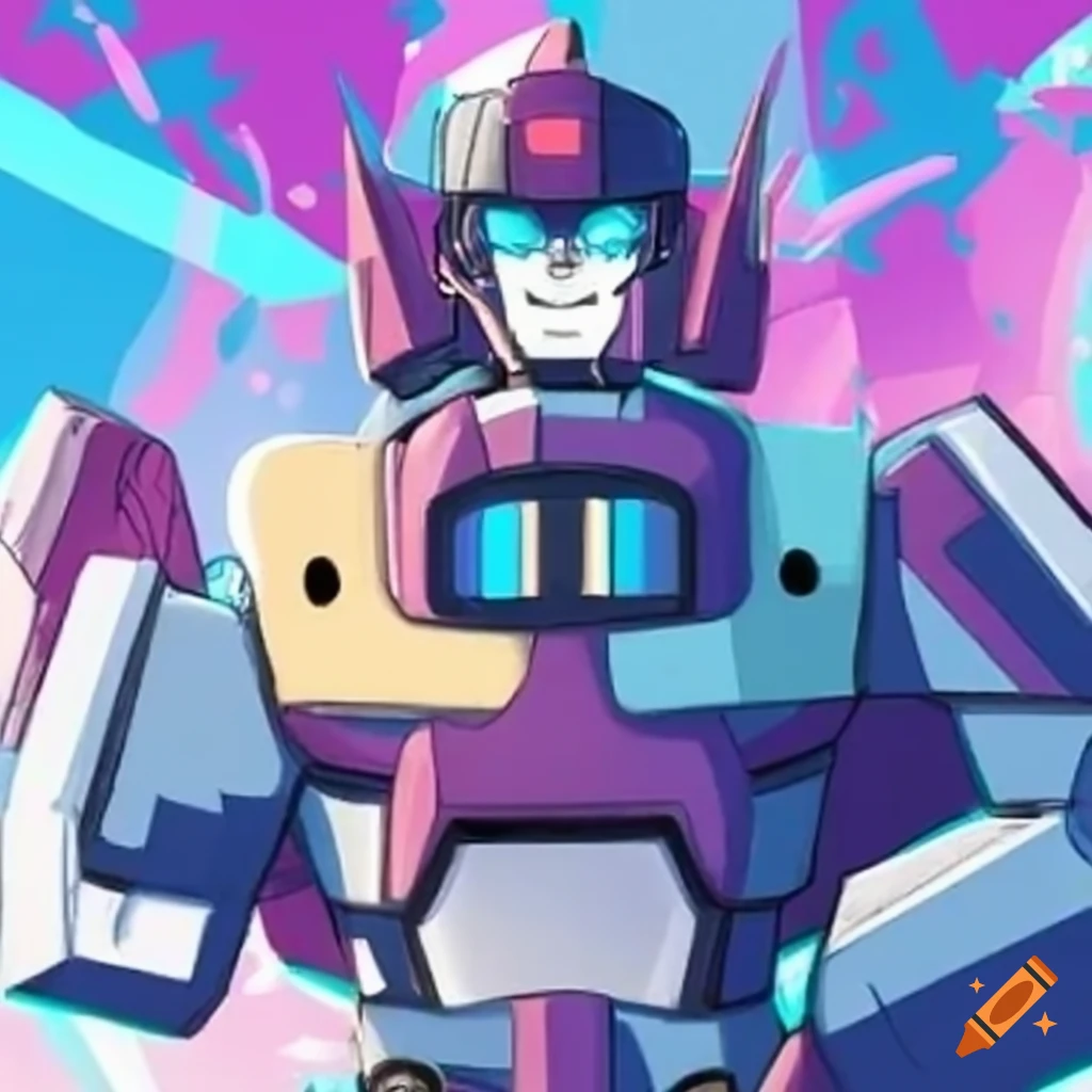 Two transformers oc hugging on Craiyon