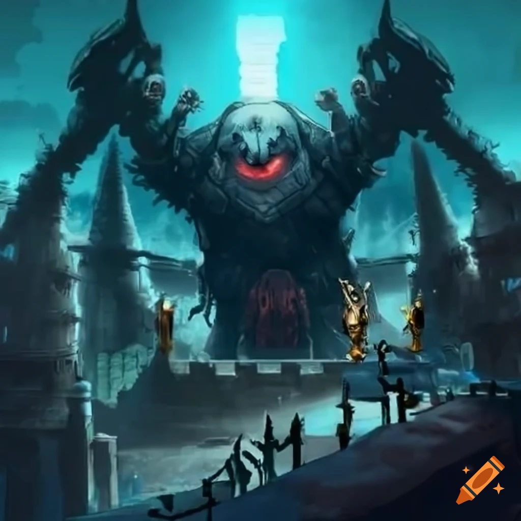 Final boss zone with a castle on Craiyon