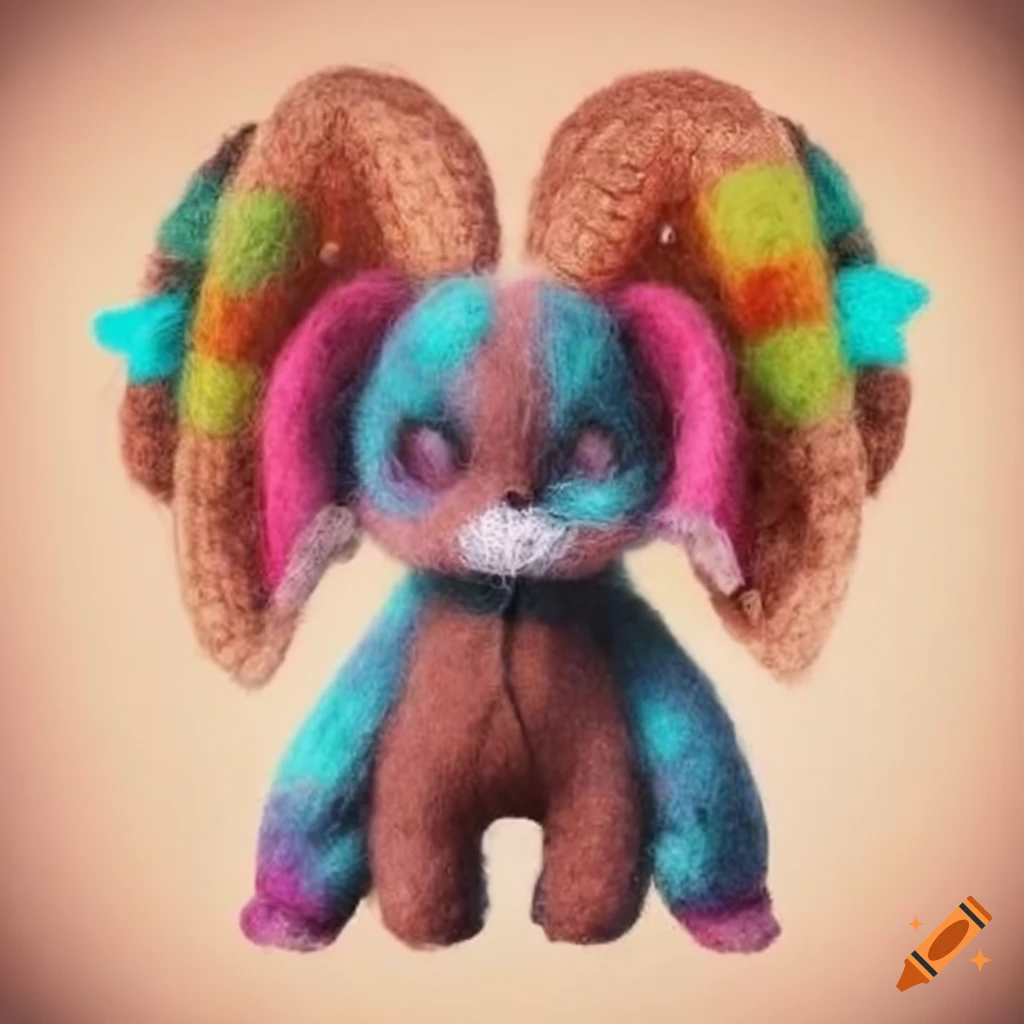 Felted wall creatures in intricate african outfits on Craiyon