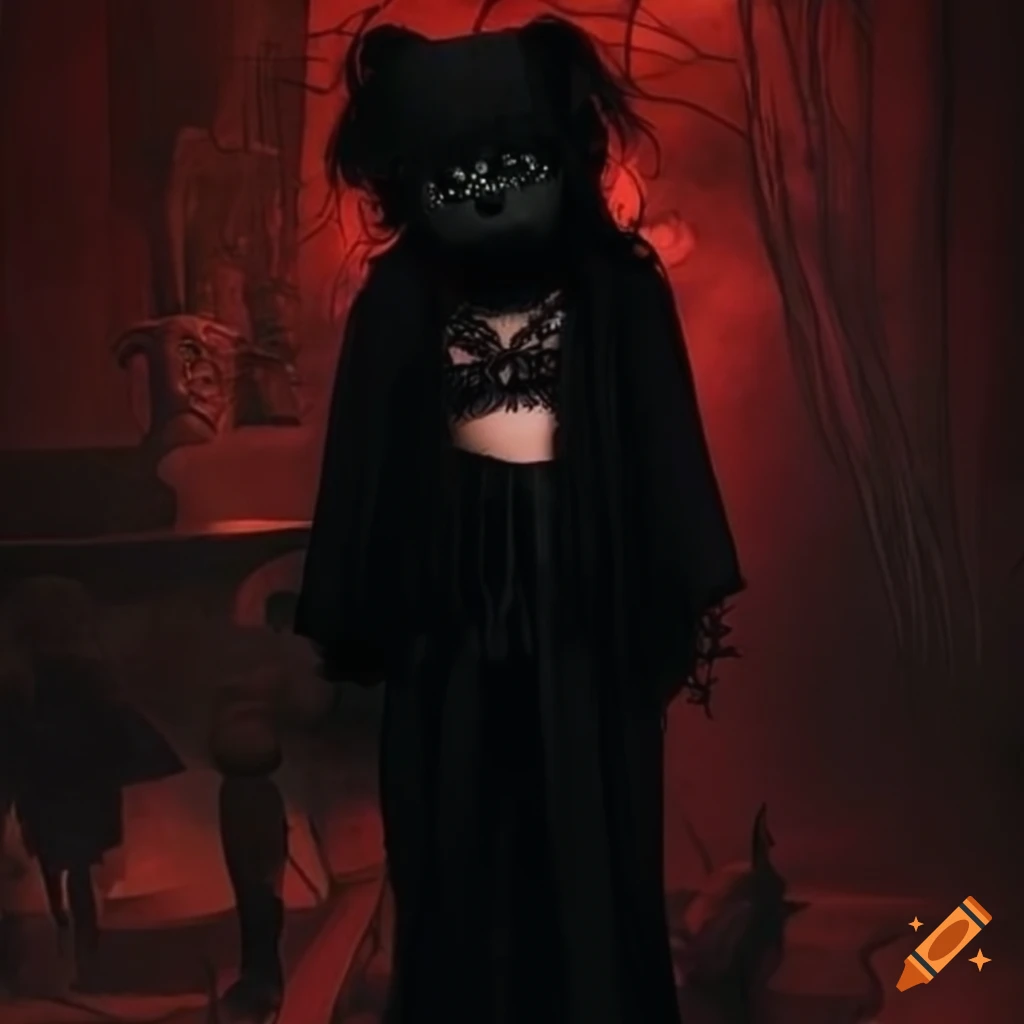 Goth teddy bear on Craiyon
